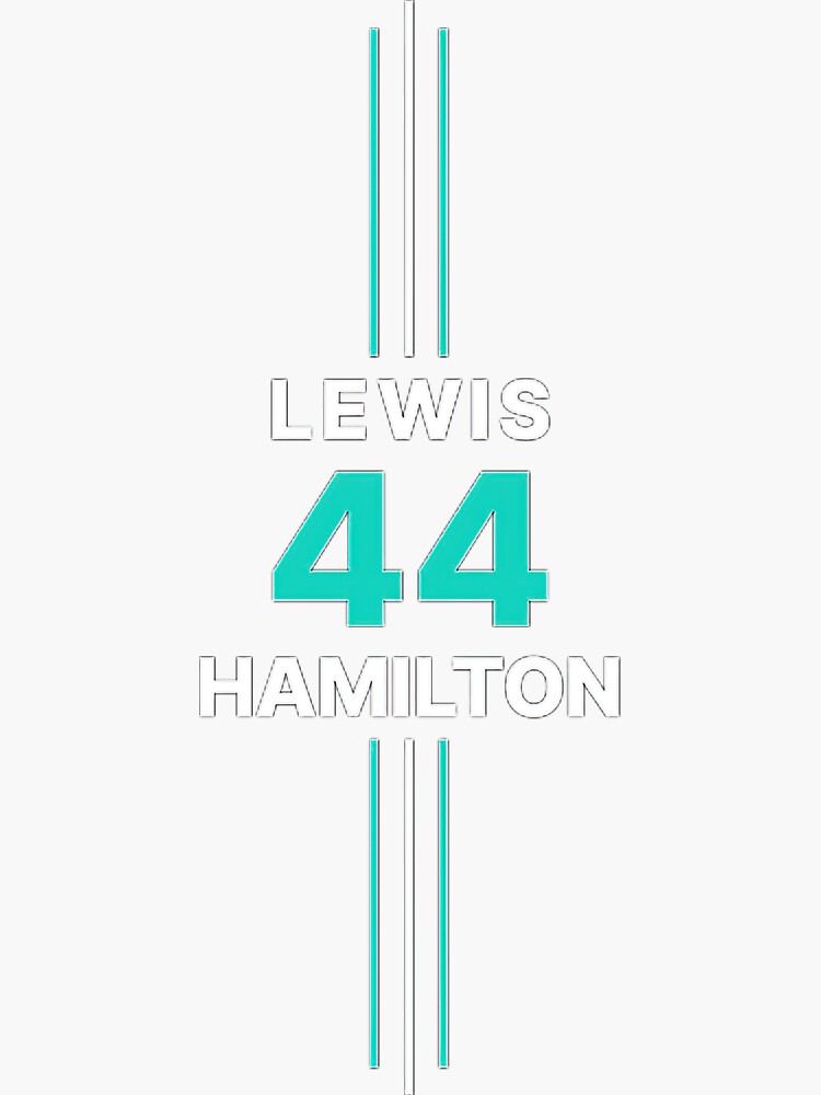 "Lewis Hamilton 44 Lewis Hamilton" Sticker by rosutoluke | Redbubble