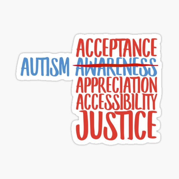 "Autism Acceptance " Sticker by Kally11 | Redbubble