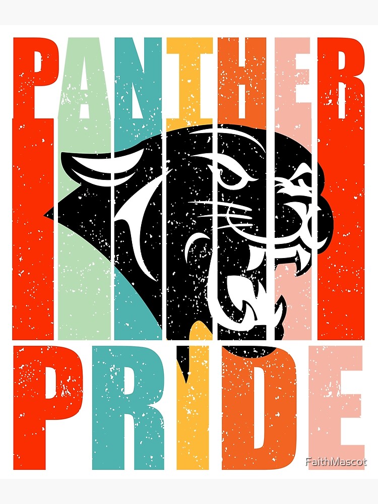"Panther Pride Mascot Retro Sunset Basketball Volleyball Football ...