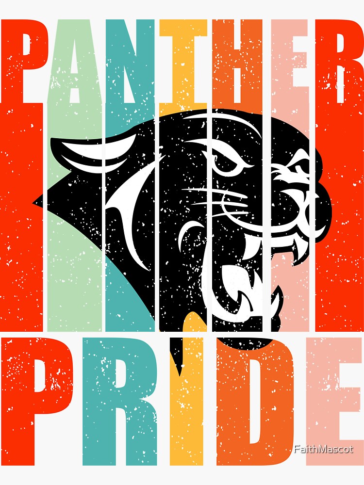 "Panther Pride Mascot Retro Sunset Basketball Volleyball Football ...