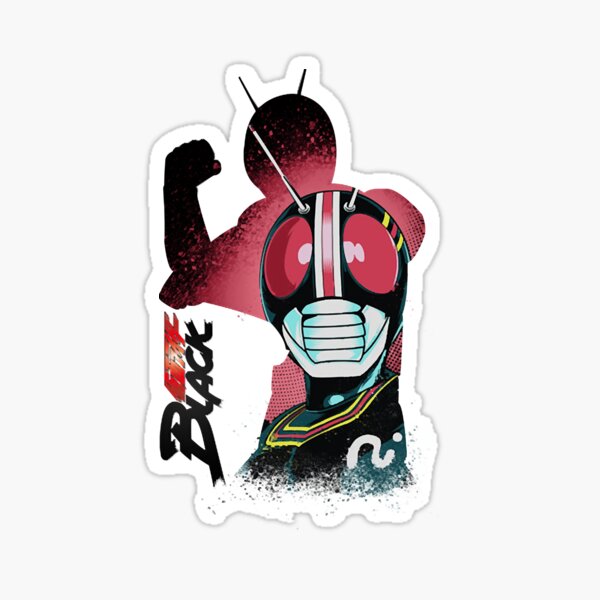 "mask rider black " Sticker by BrandyB1790791 | Redbubble