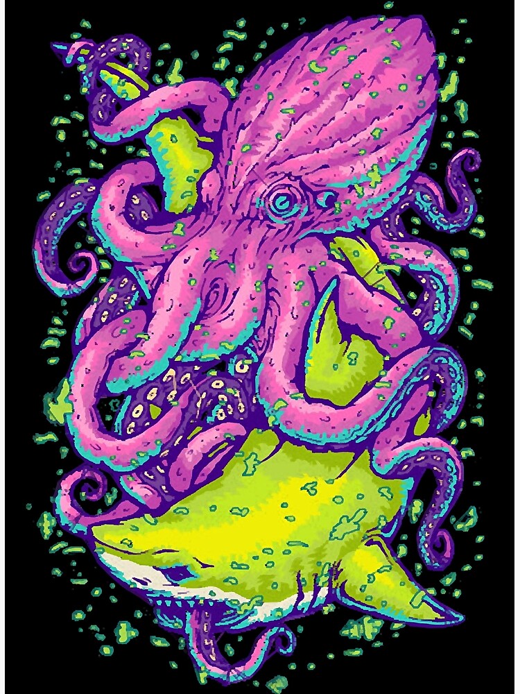 "Shark vs Kraken " Poster for Sale by Matthew2743915 | Redbubble