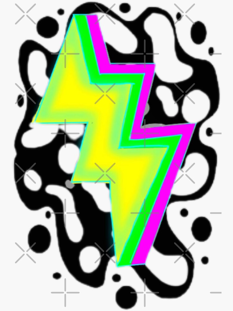 "Rayo Rock" Sticker by Trazoscreativos | Redbubble