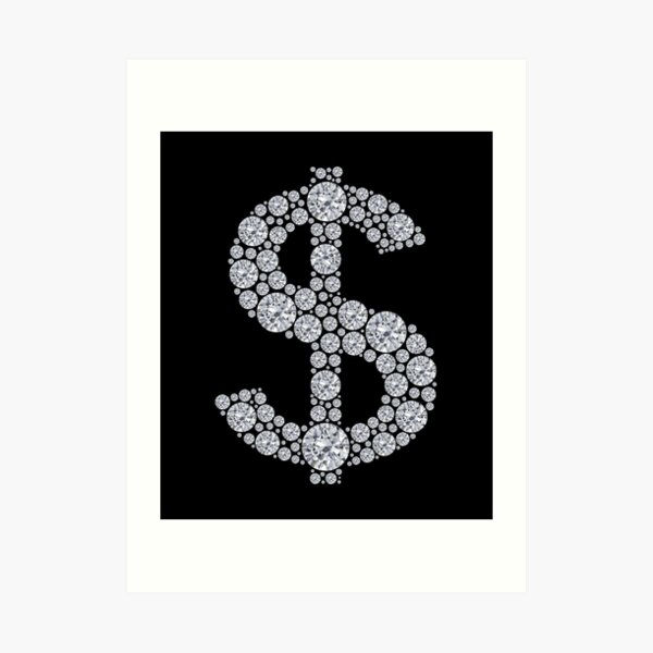 "Diamond Dollar Sign Bling" Art Print by TheShirtYurt | Redbubble