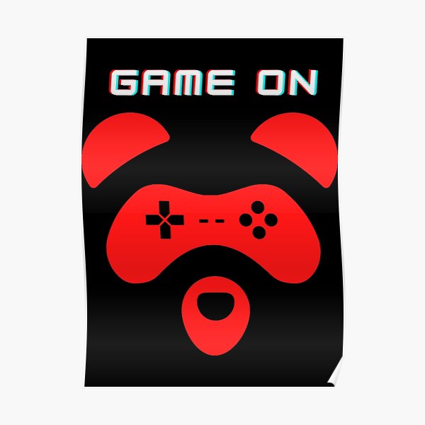 "Gaming red panda - gamer " Poster for Sale by Brandon4245447 | Redbubble