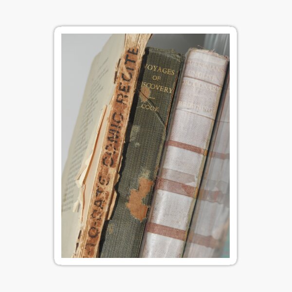 "Old Books" Sticker by ClassicAttitude | Redbubble
