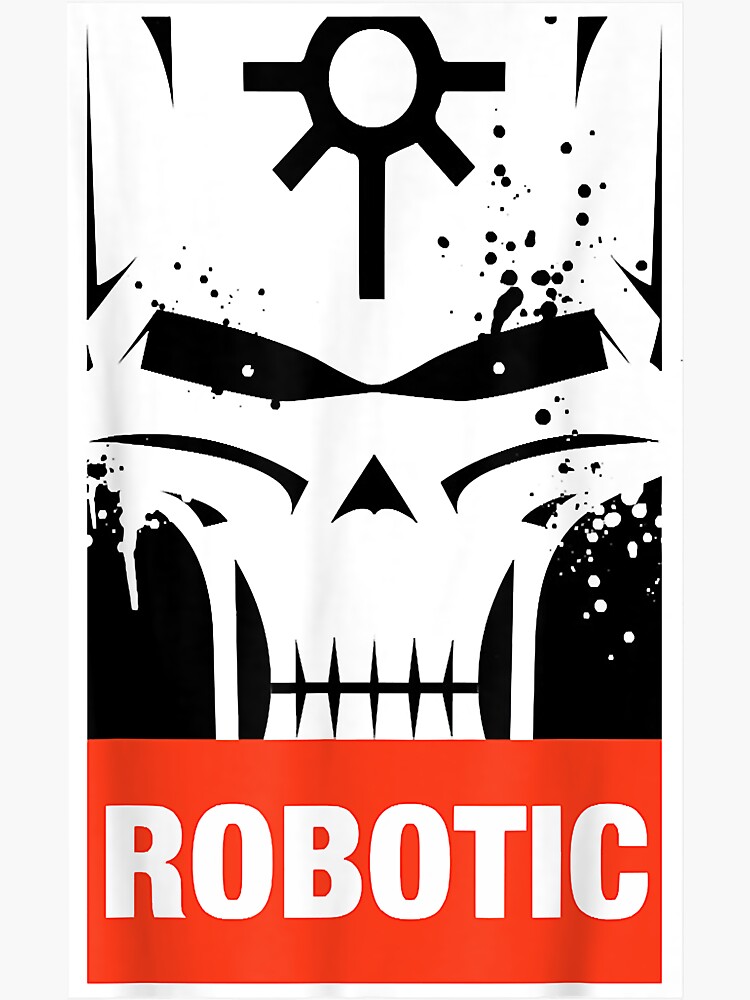 "Warhammers K Inspired Necrons Necron Robotic T-Shirt" Sticker by ...