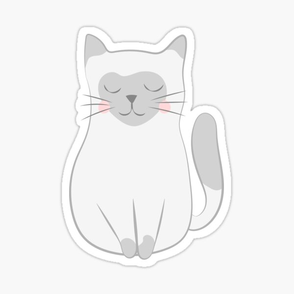 "Cute sitting kitty favorite pet" Sticker by TBild | Redbubble