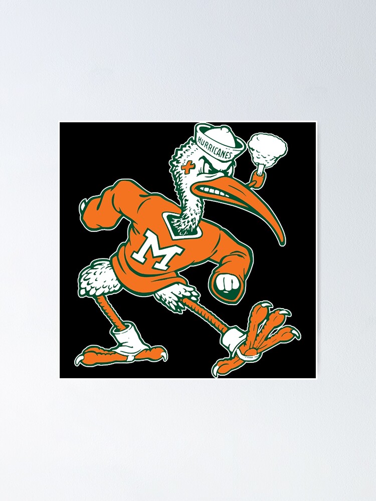 "Vintage Sebastian Mascot of Univ. of Miami Mascot " Poster for Sale by ...