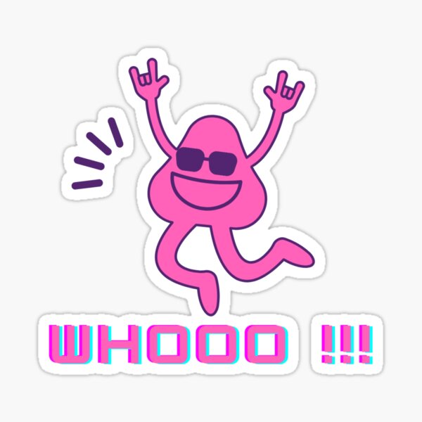 "Crazy man funny drawing - pinkman " Sticker by Flapii | Redbubble