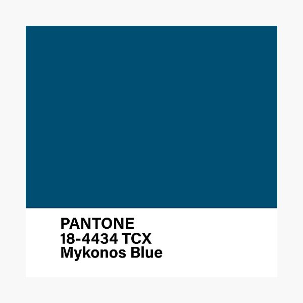 "pantone 18-4434 TCX Mykonos Blue" Photographic Print for Sale by ...