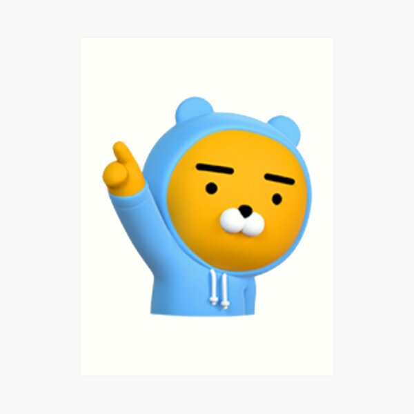 "KakaoTalk Friends Hello! Ryan (카카오톡 라이언) 3D" Art Print by icdeadpixels ...