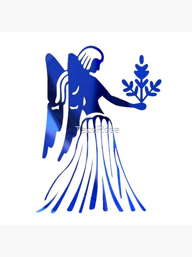 "Virgo Zodiac Symbol Silhouette Design With September Birthstone ...