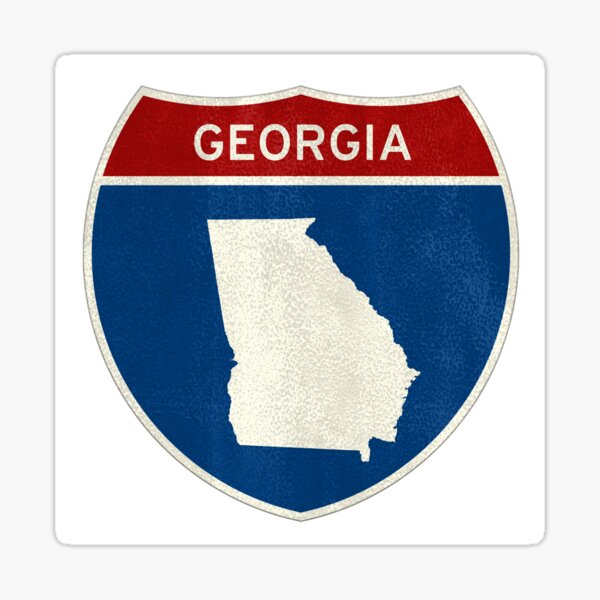"Georgia State Sign" Sticker for Sale by CatsWCleavers | Redbubble