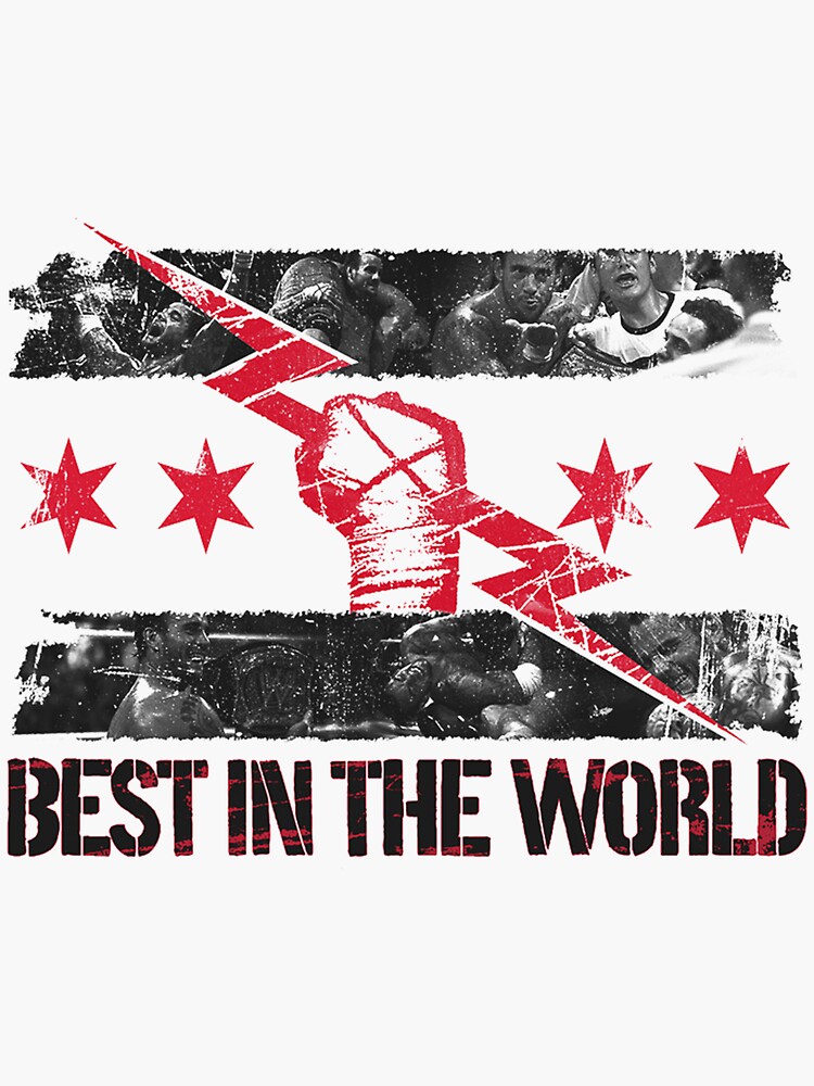 "Cm Punk Cm Punk Cm Punk Cm Punk Cm Punk Cm Punk Aew Sticker" Sticker ...