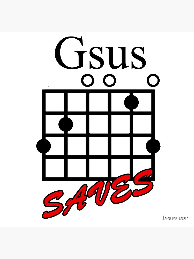 "Jesus Saves (Gsus Saves) Guitar Chord" Photographic Print by Jesuswear ...