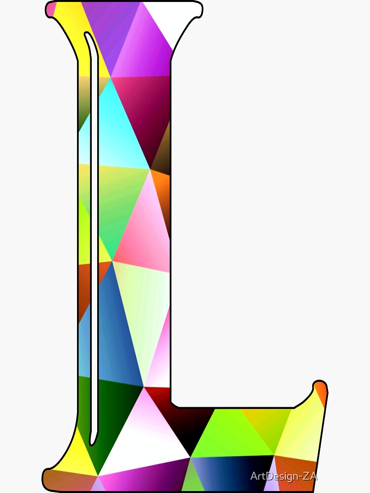 Pegatina «La letra L .... Gráfico de alfabeto colorido» de T-ArtDesign ...