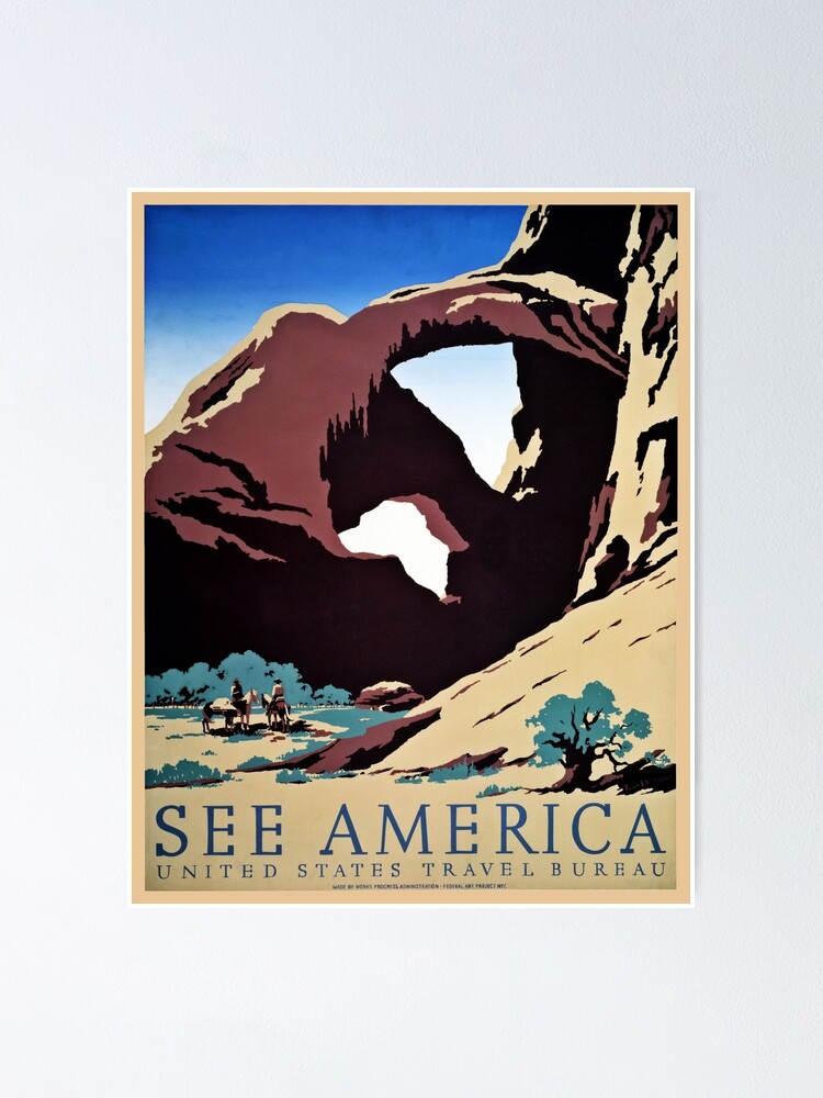 "Retro vintage See America travel ad" Poster by aapshop | Redbubble