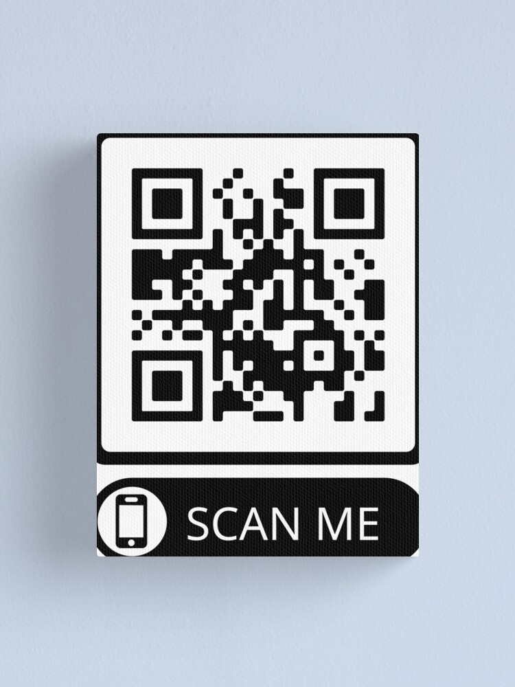 "Rick roll prank QR code" Canvas Print by kuklistyle | Redbubble