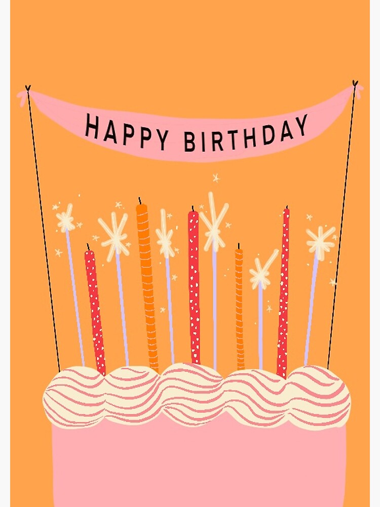 "Happy Birthday Cake " Poster von Print-beeri | Redbubble