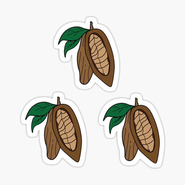 "Cacao Cocoa Beans" Sticker by Heavdaiin | Redbubble