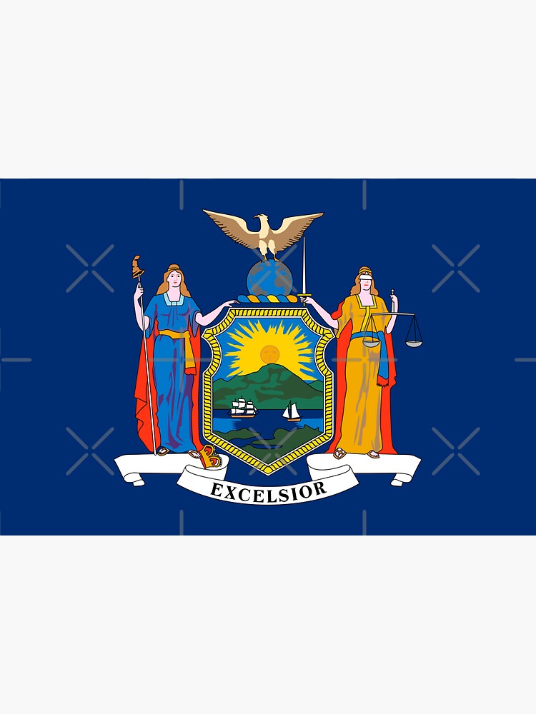 "New York State Flag" Sticker for Sale by FlagsandSymbols | Redbubble