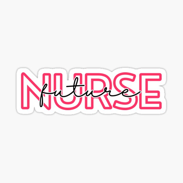 "Y2K Future Nurse Pink- RN - Registered Nurse - future nurse" Sticker ...