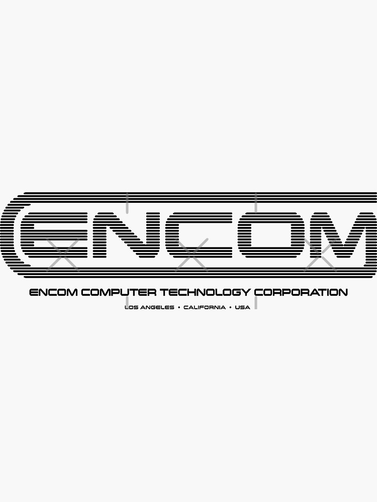 "TRON - ENCOM" Sticker for Sale by Purakushi | Redbubble