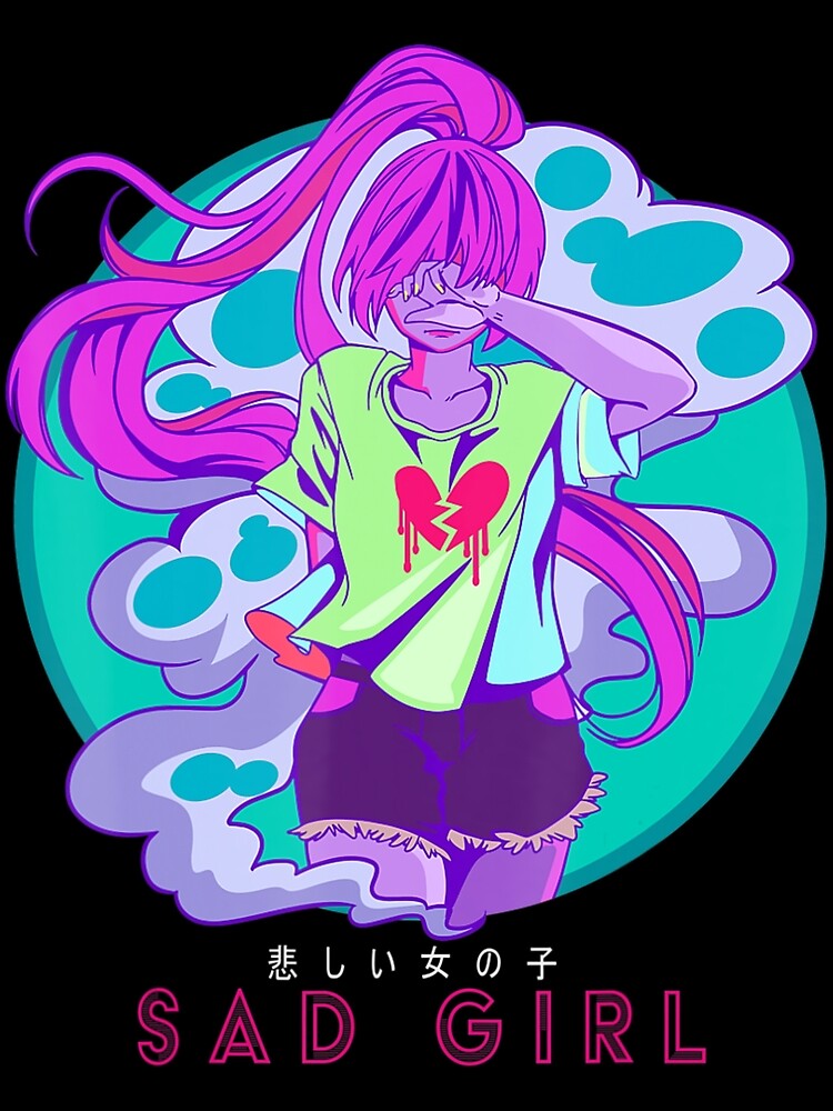 "Aesthetic Sad Anime Girl Manga Japan Otaku Introvert Anime" Art Print ...