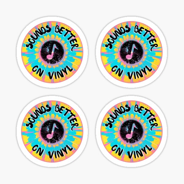 "Sounds Better on Vinyl | Colored Vinyl Records Pack" Sticker by bloody ...