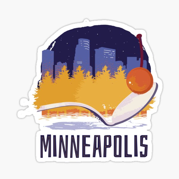 "Minneapolis Minnesota skyline motif" Sticker by Capt-Denglisch | Redbubble