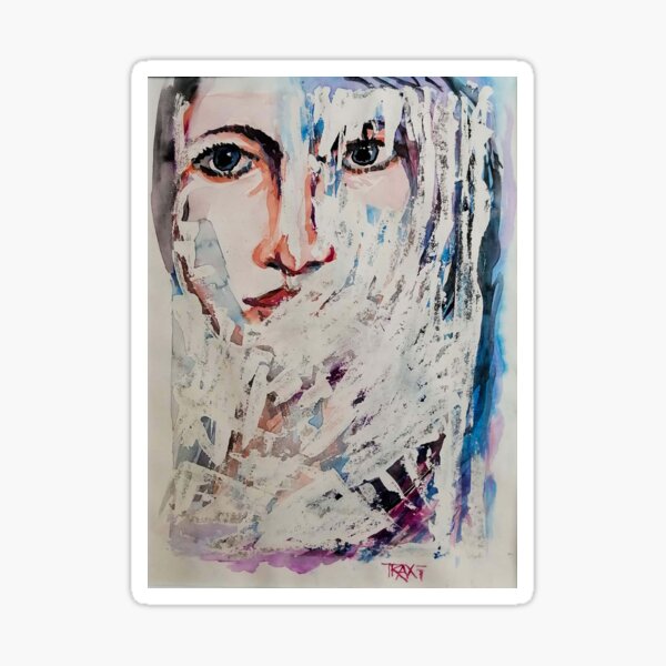 "Frozen, Cold, Frost, Sadness, Ice, Woman ,Winter" Sticker by traxi-art ...