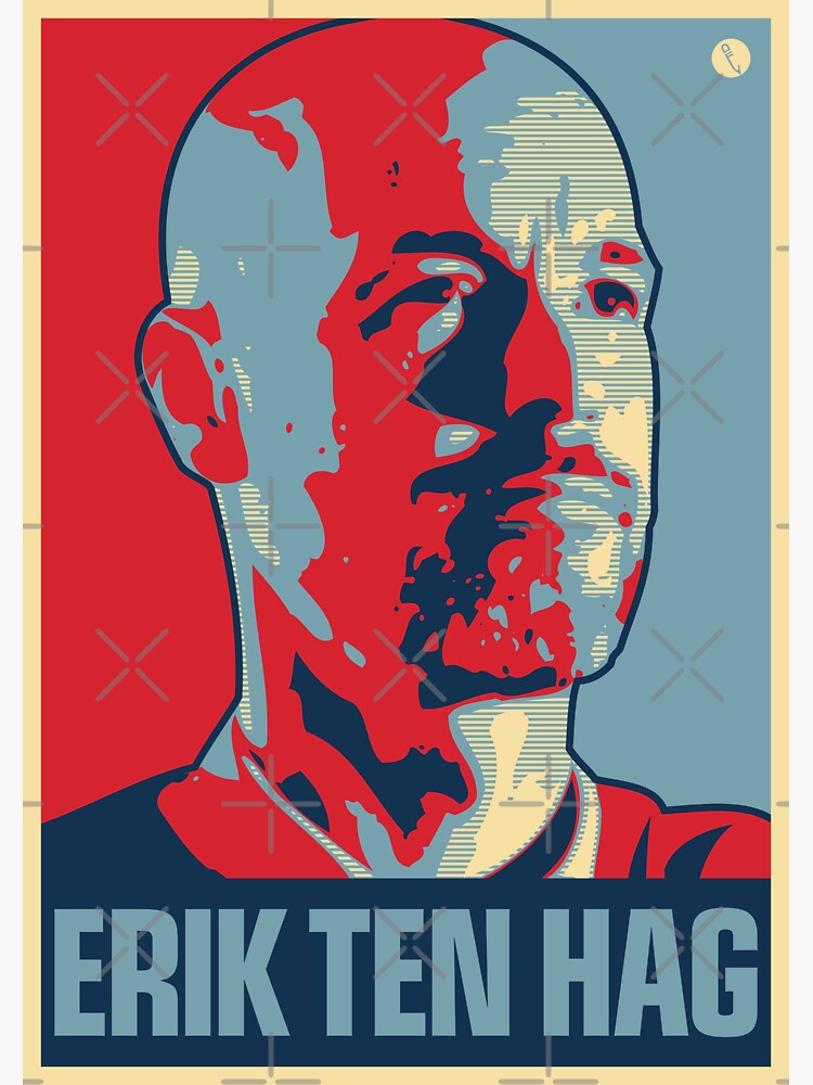 "Erik Ten Hag" Sticker for Sale by DAFTFISH | Redbubble