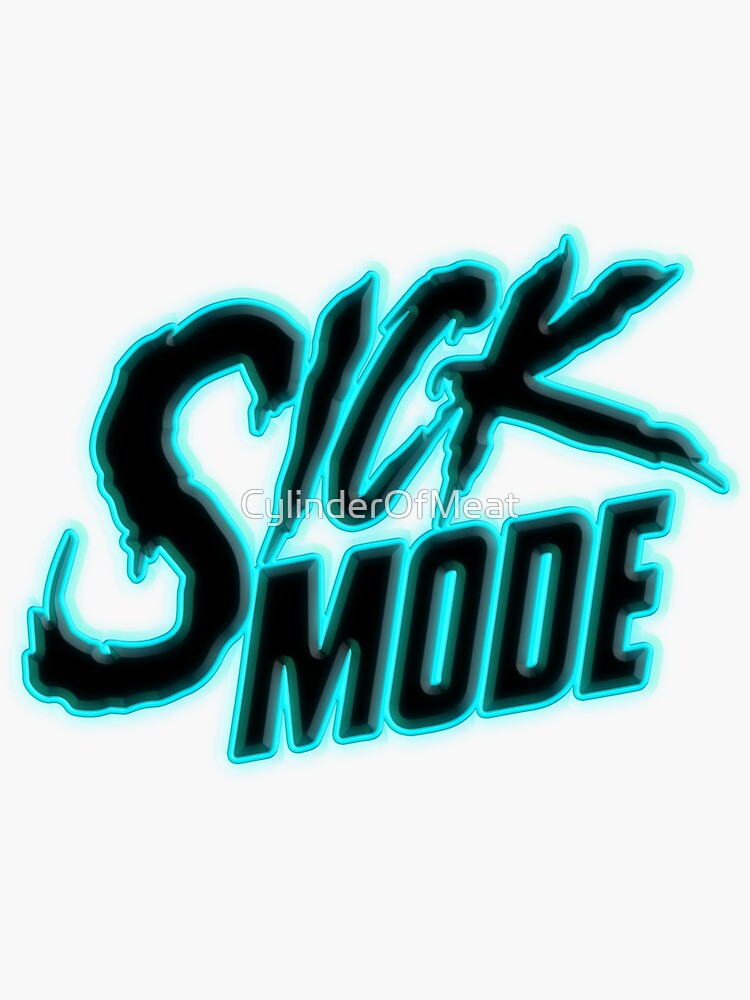 "Sickmode cyan" Sticker for Sale by CylinderOfMeat | Redbubble