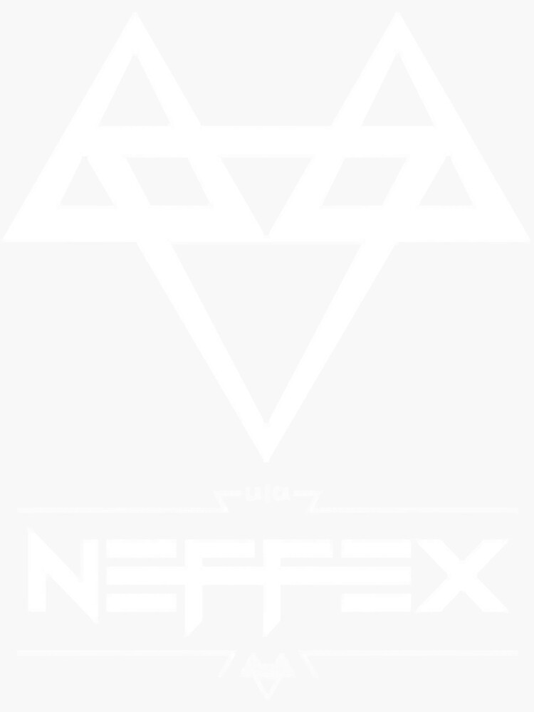 "Neffex both logos white" Sticker by StephanieAnzi67 | Redbubble