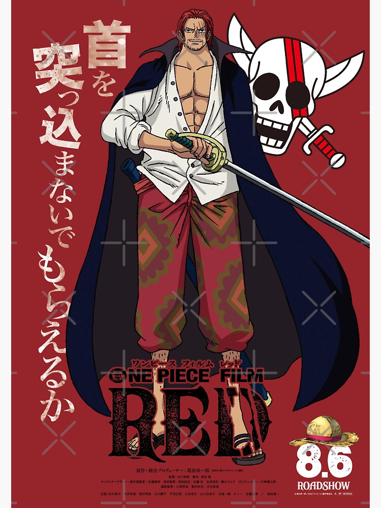 Imán «One Piece Film Red Poster, Shanks » de Sonic-ip | Redbubble
