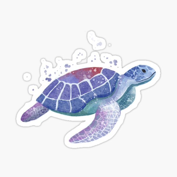 "aquatic animal watercolor style" Sticker for Sale by felipeq | Redbubble