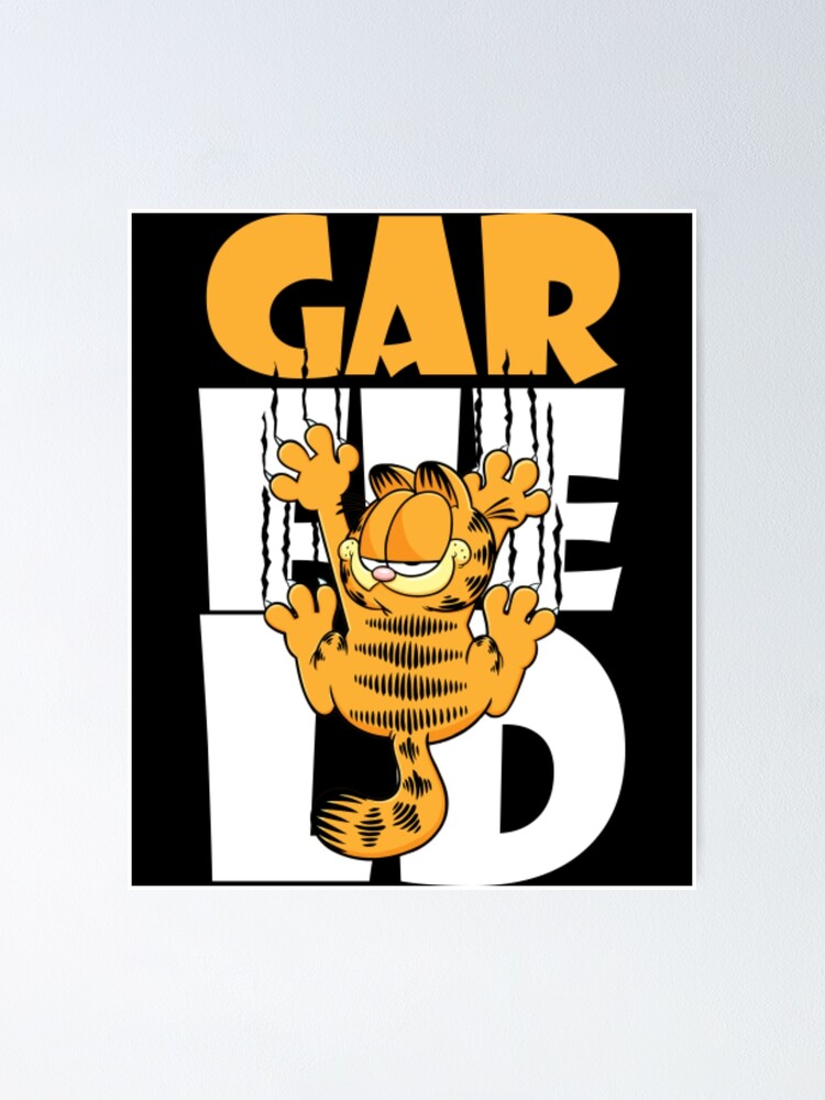 "Garfield funny cat art gift" Poster for Sale by MiladaJezova | Redbubble