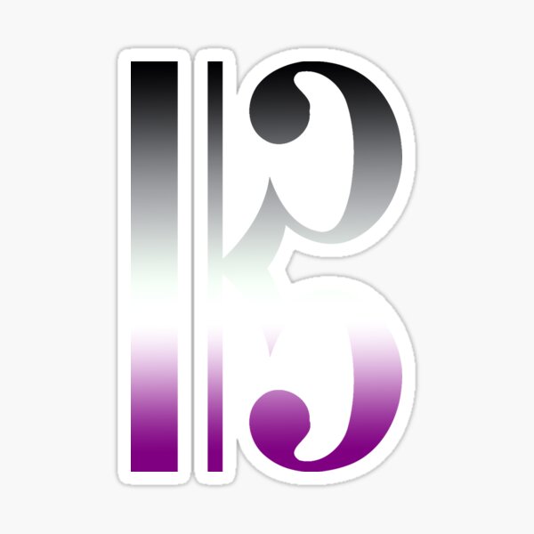 "C Clef Ace Flag" Sticker by SqueakySquish | Redbubble