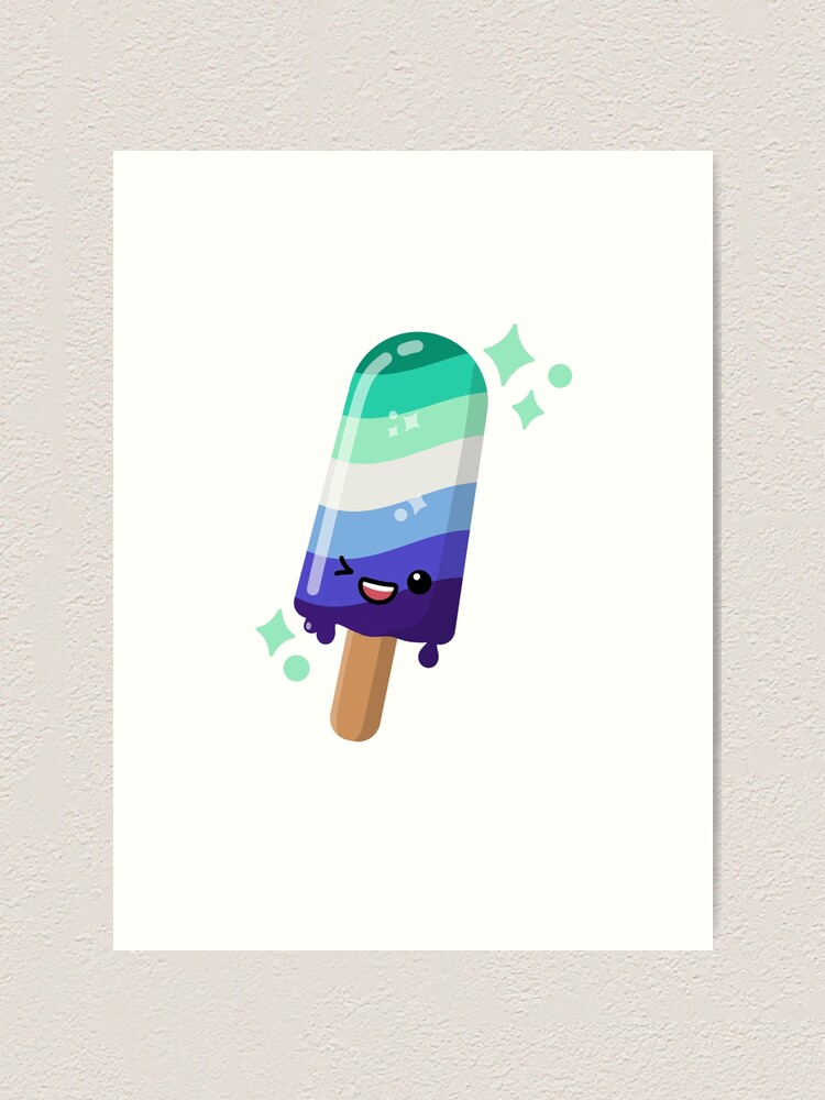 Gay Men Pride Flag Popsicle Summer Pride Art Print For Sale By Sunburstdesigns Redbubble
