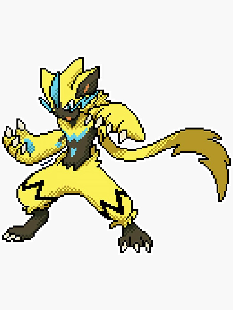 "Pixel Zeraora T Shirt" Sticker by AndreSonnen | Redbubble