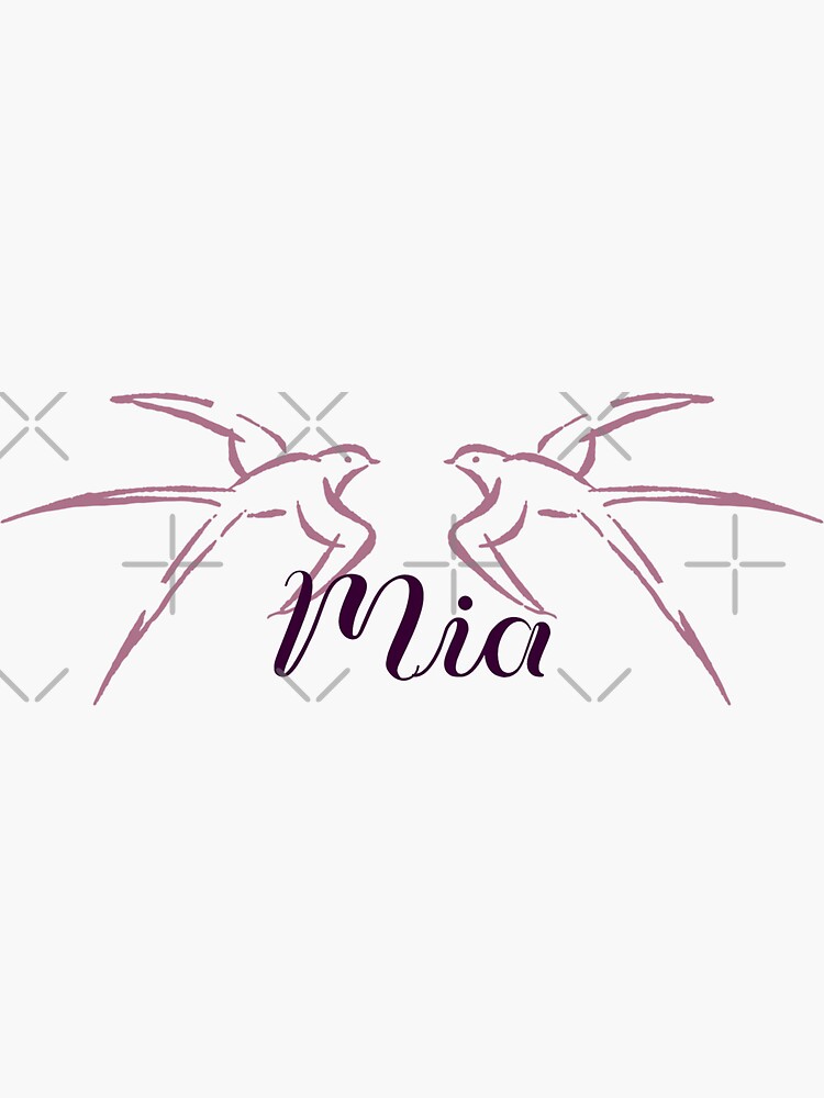 "Mia" Sticker by vintage-sigh | Redbubble