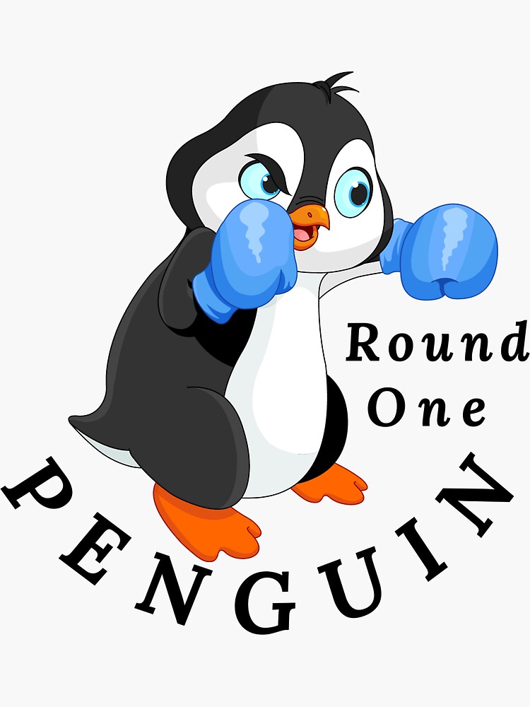 "Round One Boxing Penguin" Sticker by Nickky66 | Redbubble