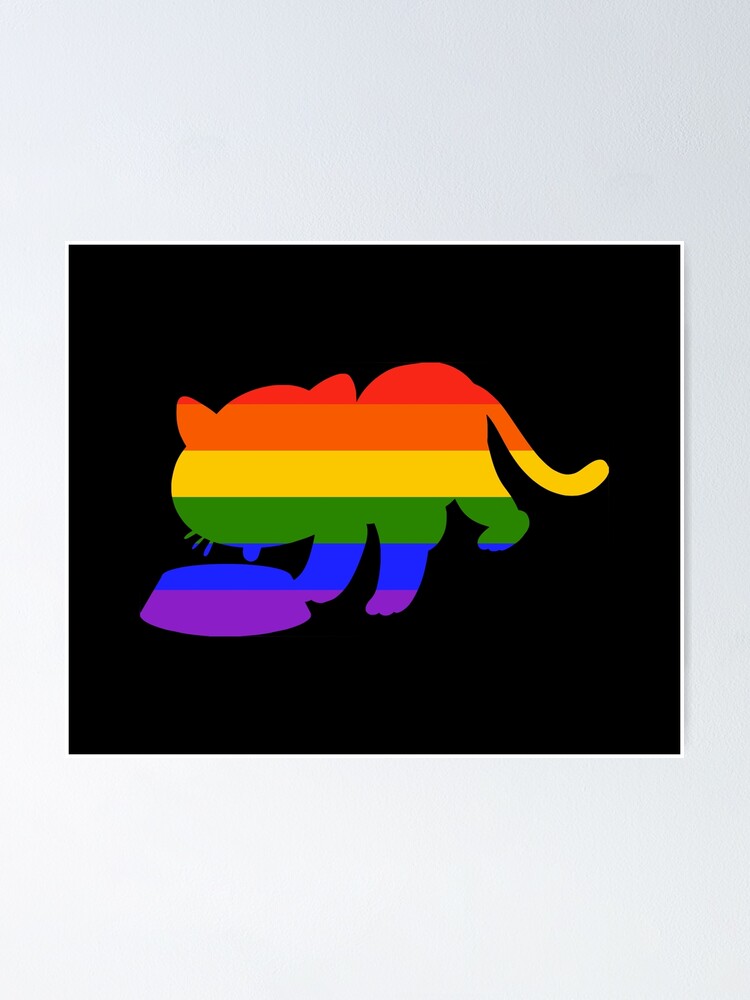 "Cute Rainbow LGBT Cat" Poster for Sale by LGBTQueer | Redbubble