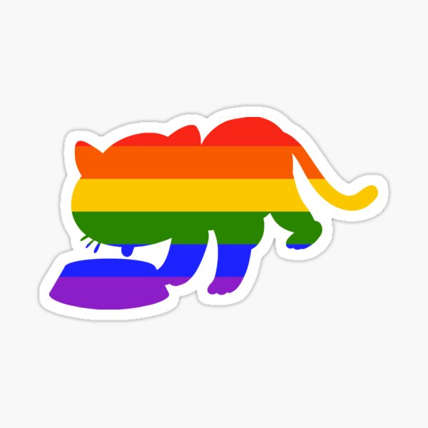 "Cute Rainbow LGBT Cat" Sticker for Sale by LGBTQueer | Redbubble