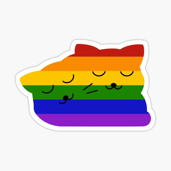 "Cute LGBT Cat" Sticker by LGBTQueer | Redbubble