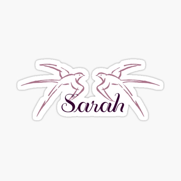 "Sarah" Sticker by vintage-sigh | Redbubble