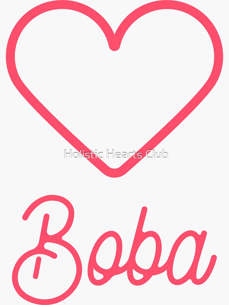 "Boba in my Heart" Sticker by holistichearts | Redbubble