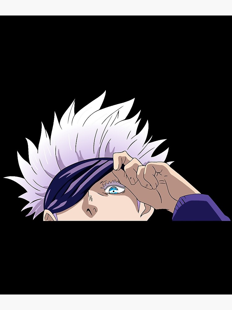 "Jujutsu kaisen gojo satoru peeker" Poster by CresetzMro | Redbubble