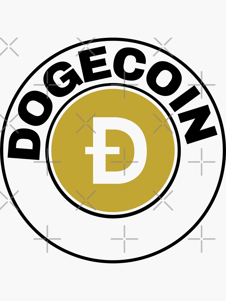 "Dogecoin Merch Logo" Sticker for Sale by NFTDesignsBLV | Redbubble